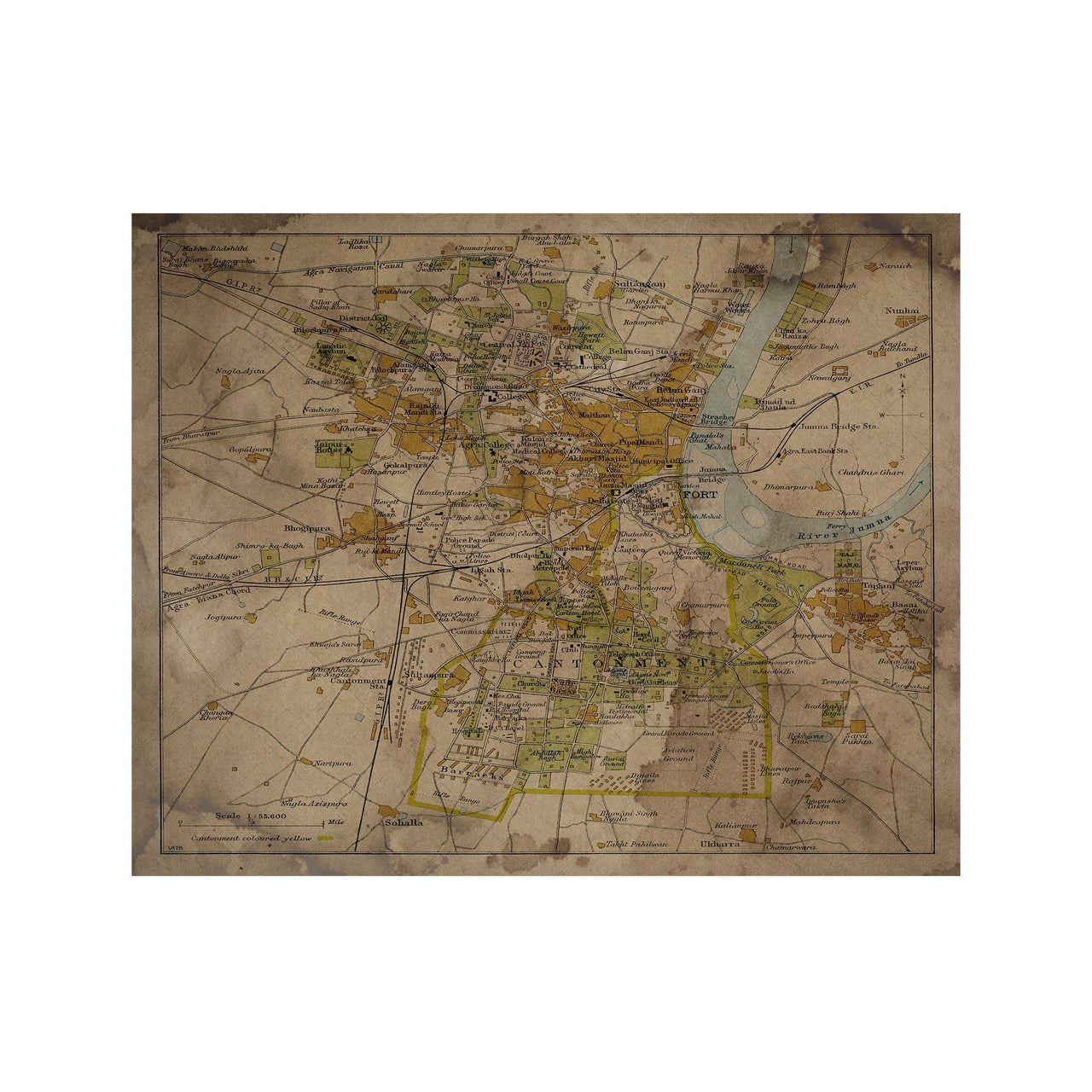 India - Agra Map of 1897 – Foundry