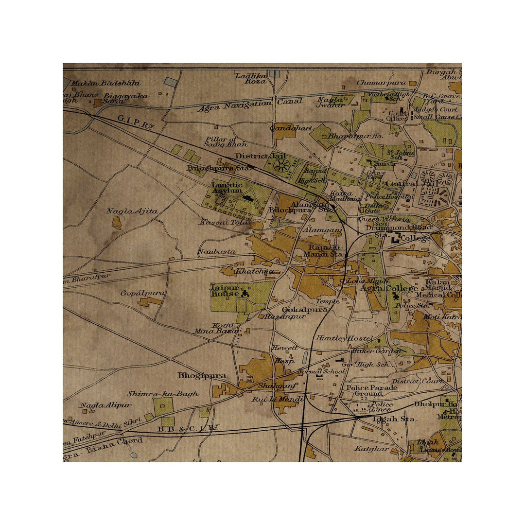 India - Agra Map of 1897 – Foundry
