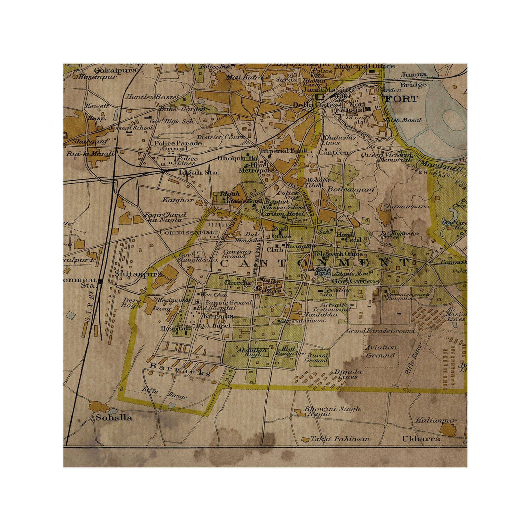 India - Agra Map of 1897 – Foundry