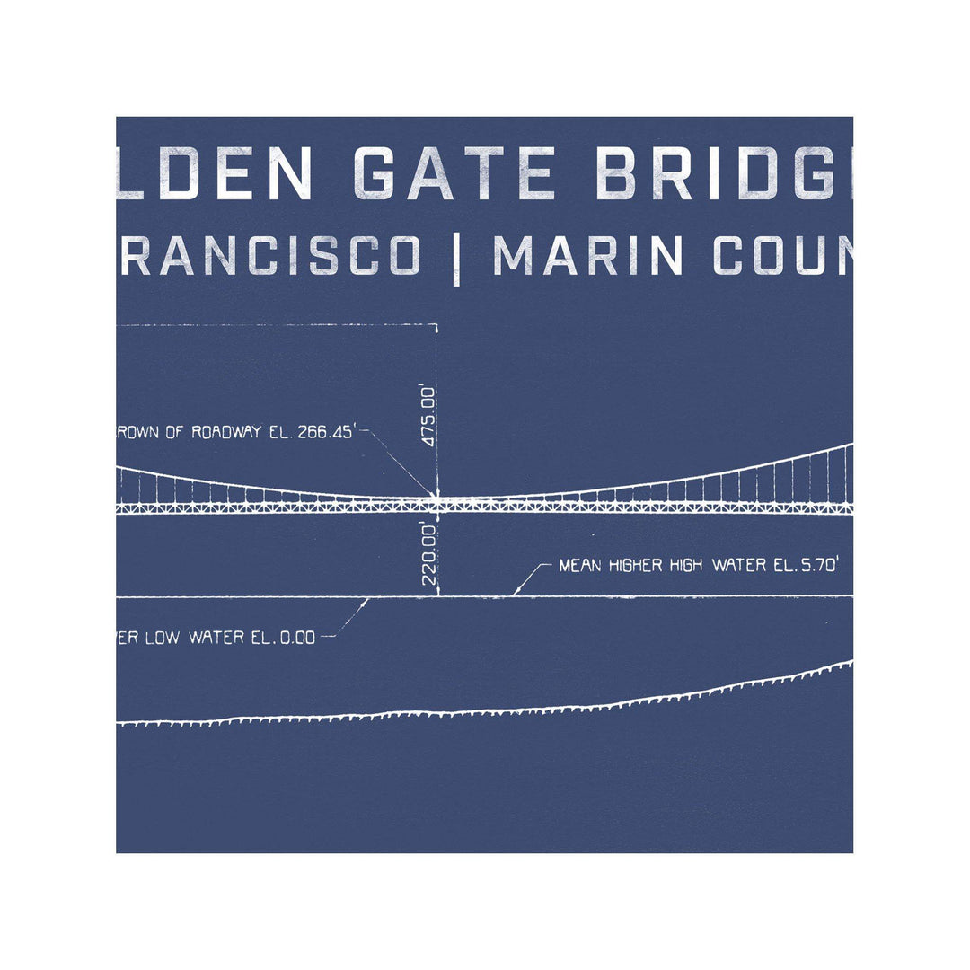 Golden Gate Bridge 1937 Profile and Elevation – Foundry