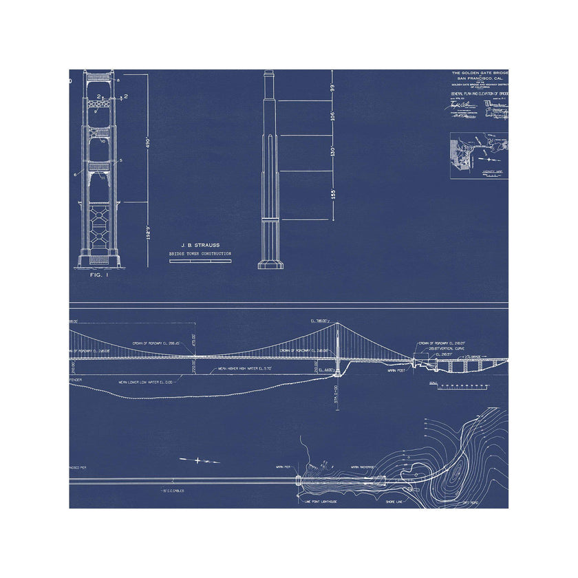 Golden Gate Bridge Blueprint – Foundry
