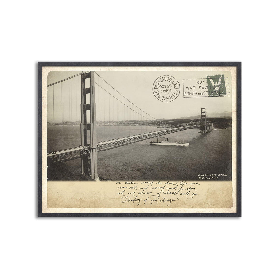 Golden Gate Bridge Postcard, 1943 – Foundry