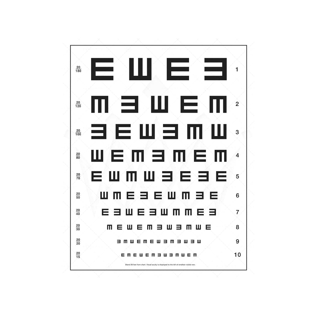 Herman Snellen "Tumbling E's" Eye Chart – Foundry