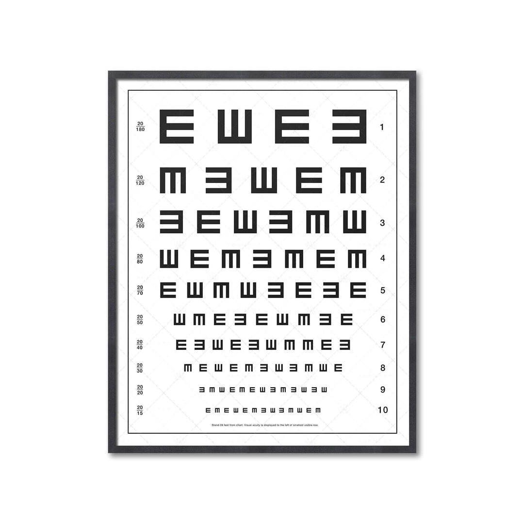 Herman Snellen "Tumbling E's" Eye Chart – Foundry