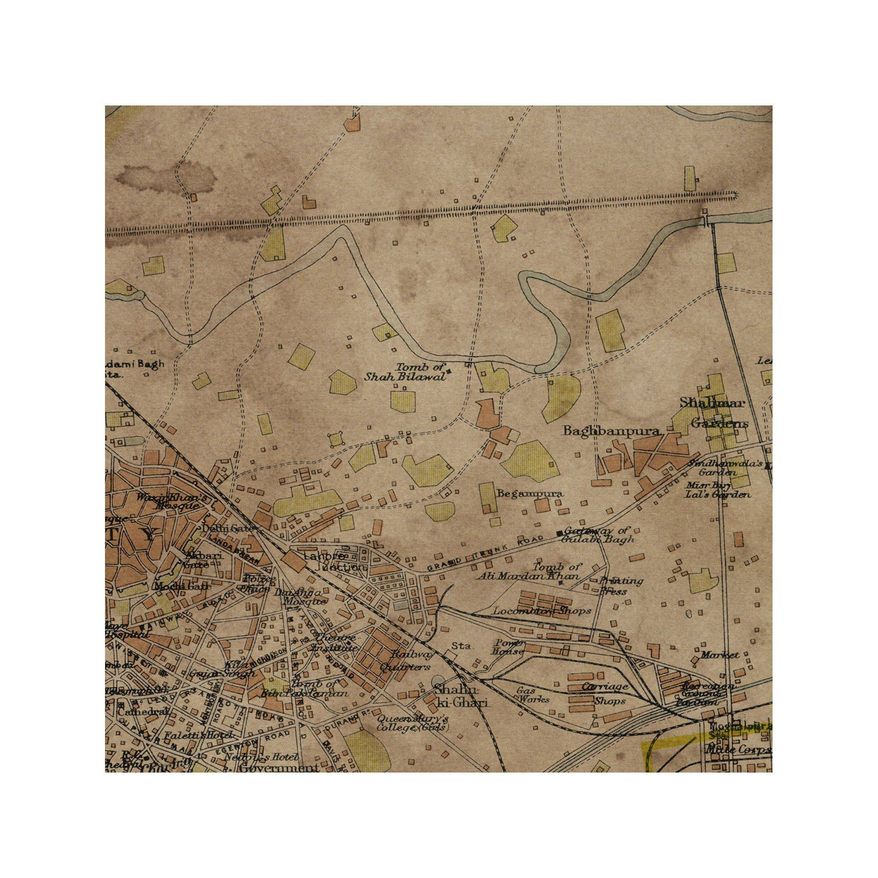 Pakistan - Lahore Map of 1897 – Foundry