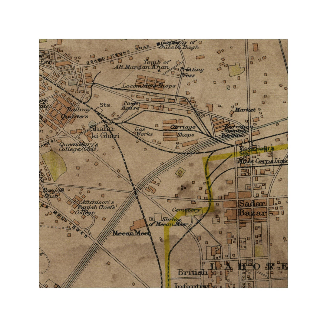 Pakistan - Lahore Map of 1897 – Foundry