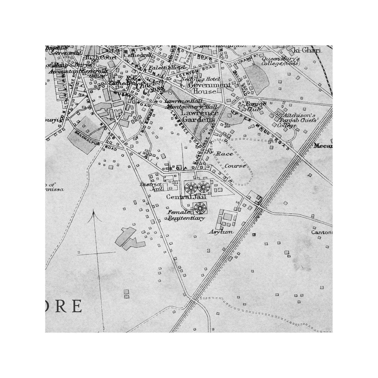 Pakistan - Lahore Map of 1897 – Foundry