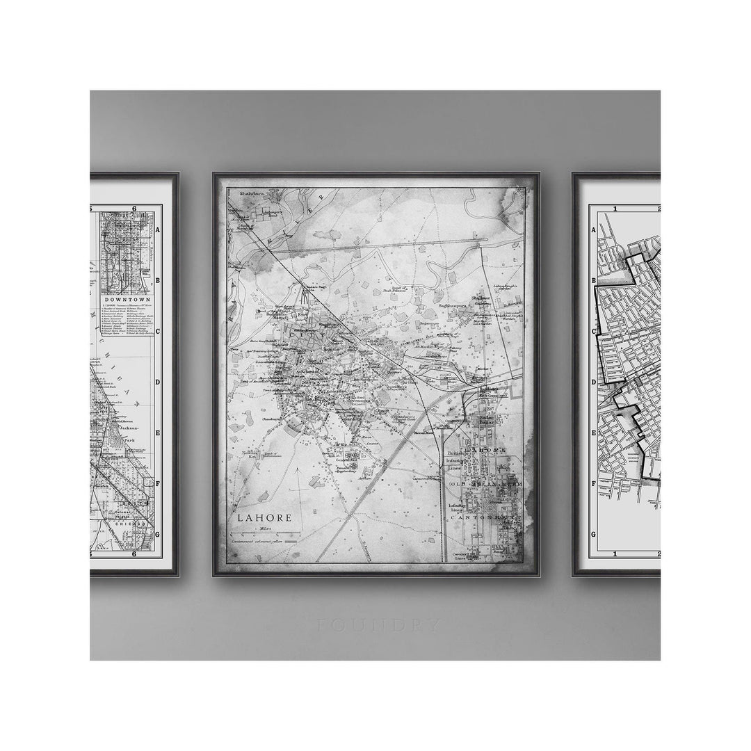 Pakistan - Lahore Map of 1897 – Foundry