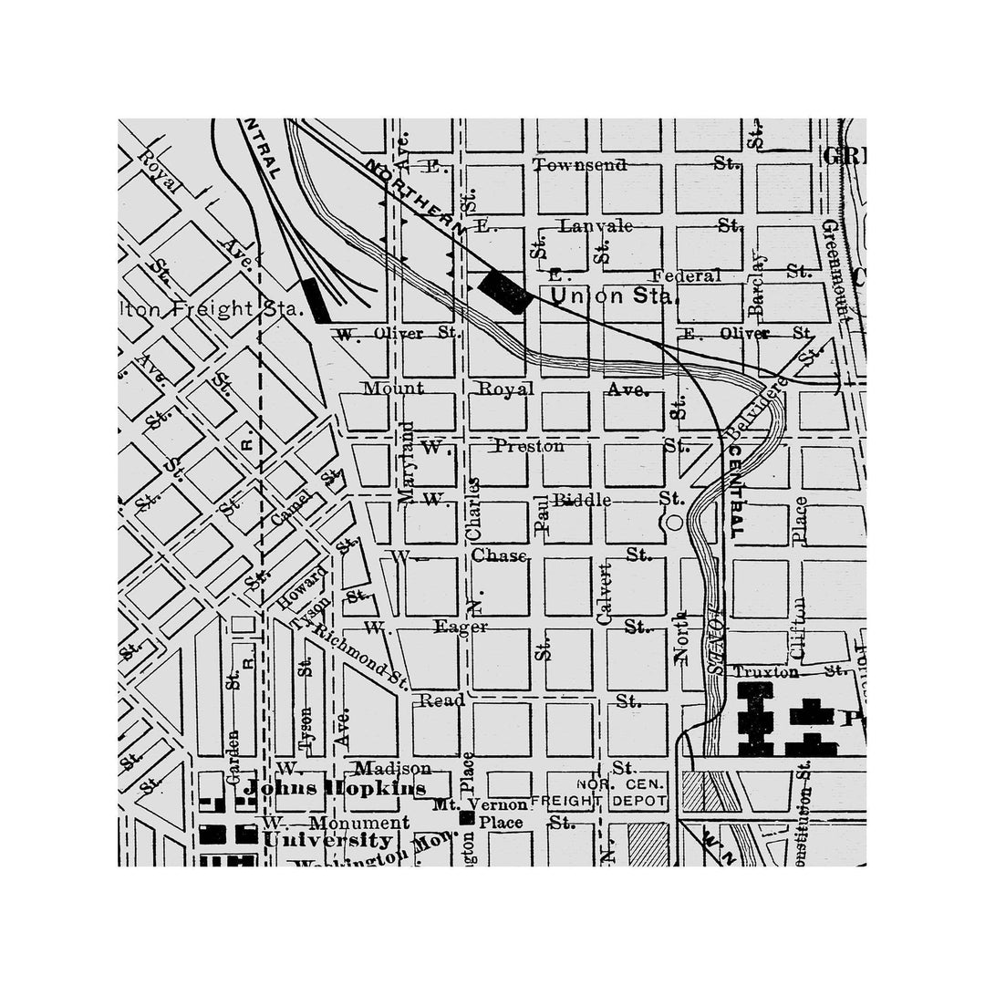 Map of Baltimore, Circa 1900s – Foundry