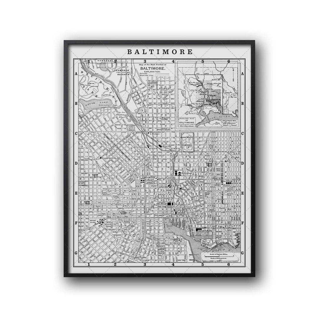 Map of Baltimore, Circa 1900s – Foundry