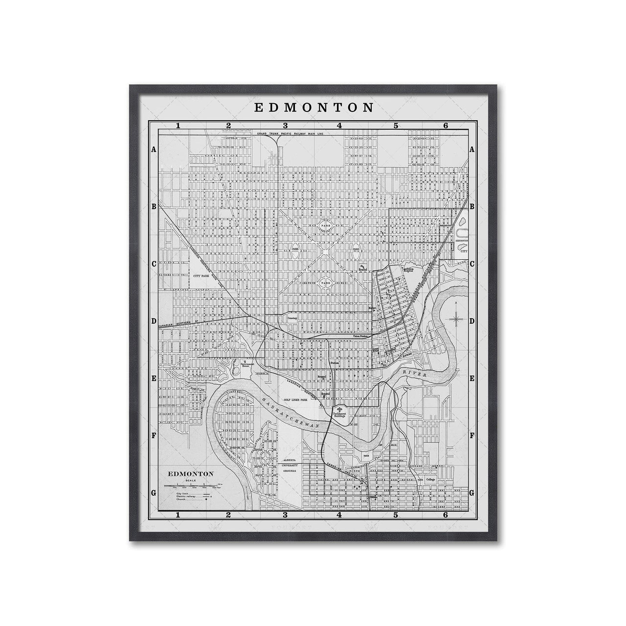 Map of Edmonton, Circa 1900s – Foundry